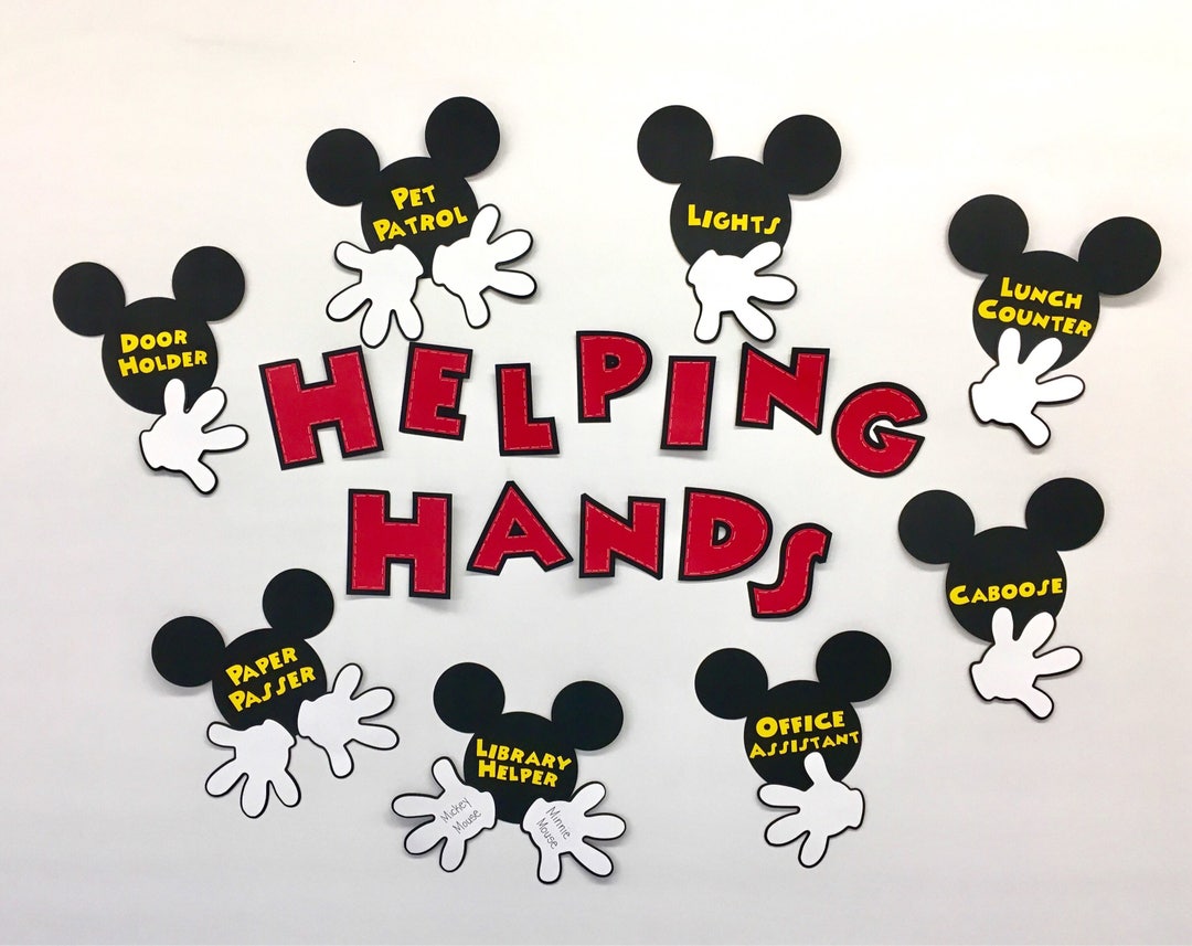 Helping Hands Personalized (you Pick the Jobs) Mickey Mouse Job Chart ...