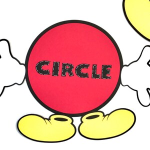 Mickey Mouse Shapes Preschool Kindergarten Classroom School Decoration ...