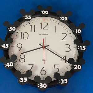 Clock Numbers to Teach Time Disney Classroom Mickey Mouse | Etsy