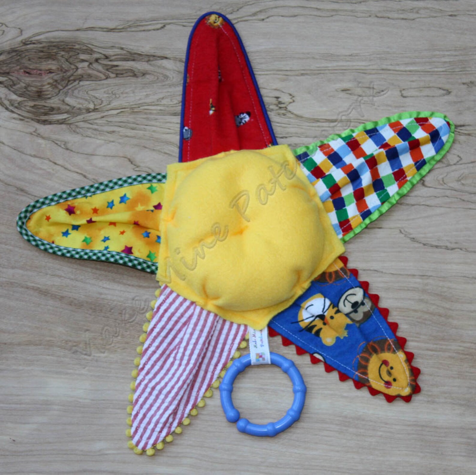 Baby Sensory Plush Toy Primary Yellow Red and Blue Texturede - Etsy