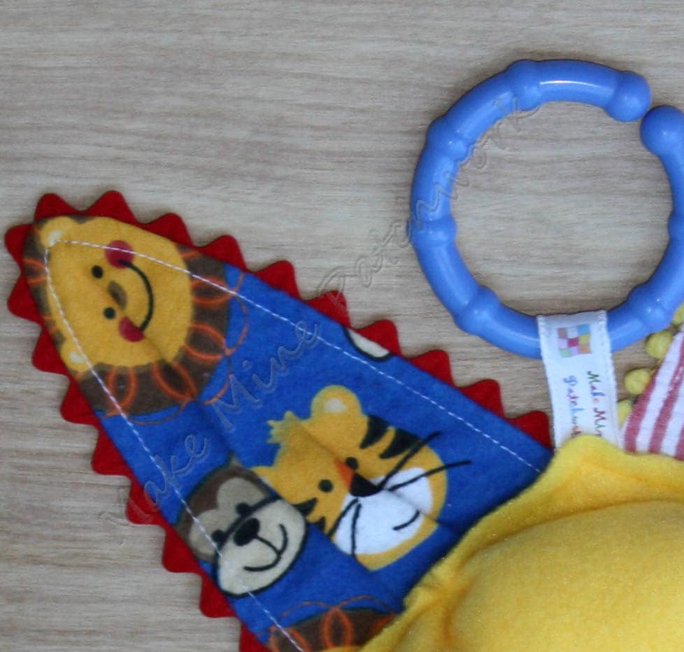 Baby Sensory Plush Toy Primary Yellow Red and Blue Texturede - Etsy