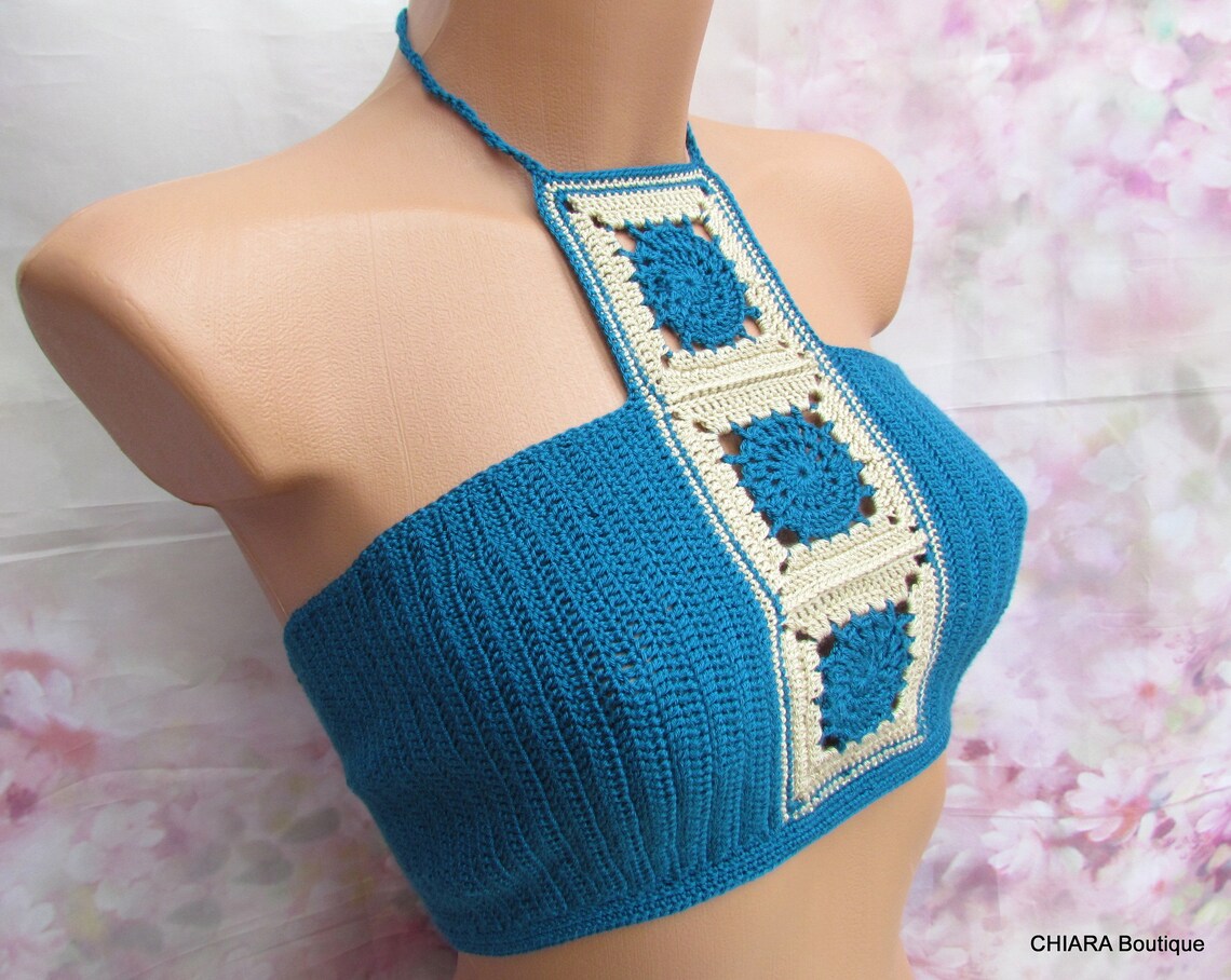 Sexy Crochet Bra Turquoise Sexy Bra Crochet Crochet Holder Etsy