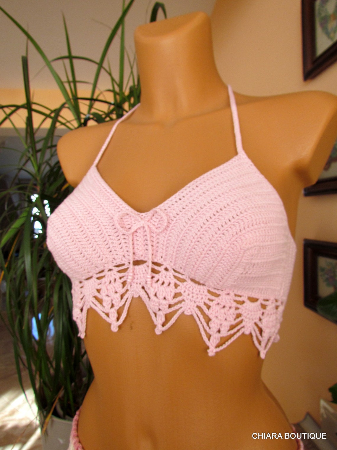 Sexy Crochet Bra Pink Sexy Bra Crochet Crochet Holder Top Etsy