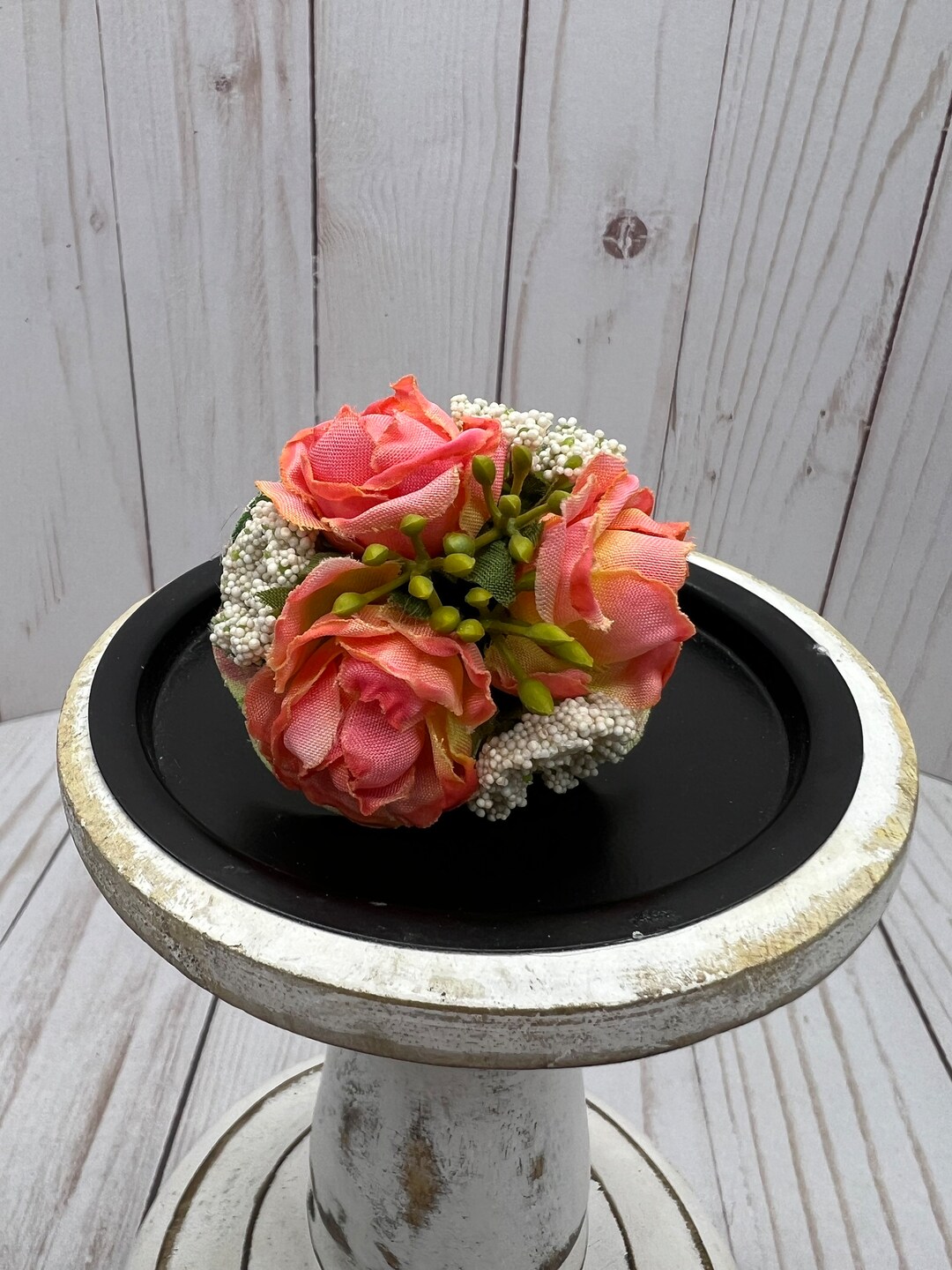Peach Rose Faux Flower Ring Corsage: Wedding, Prom, Dance - Etsy