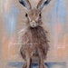 Pretty Hare & Sweet Hare, Pair of Canvas Wrap Prints From My Acrylic ...
