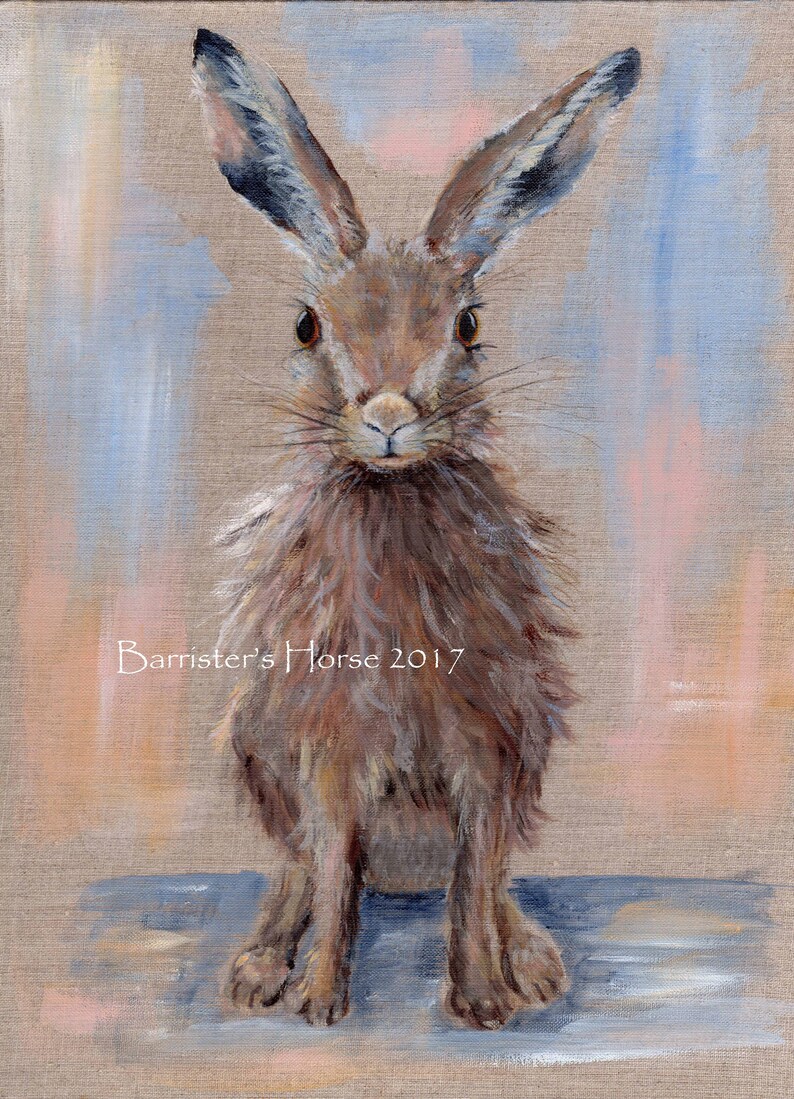 PRETTY HARE Fine Art Giclee Prints From My Acrylic on Linen - Etsy UK