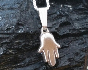 Double-sided Small Hamsa Hand of God Charm in Sterling Silver - Etsy