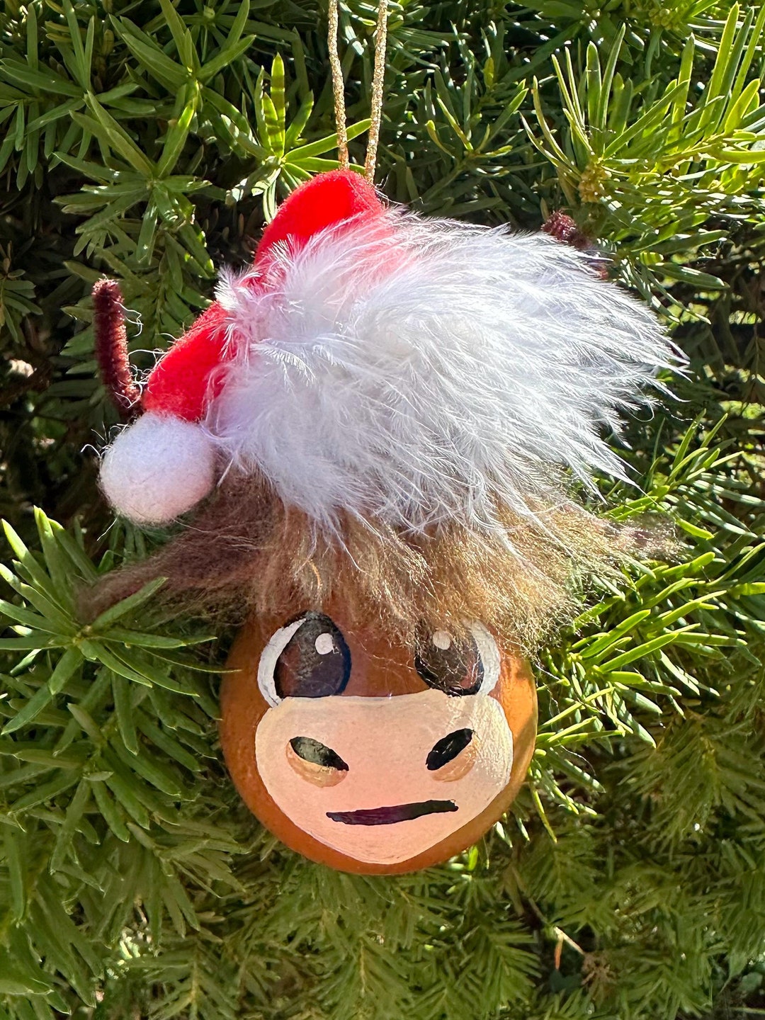 Christmas Cow Ornaments. Hand-painted Cow Ornaments. Christmas Handmade ...