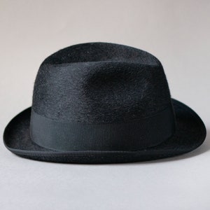 Vintage Stingy Brim Mens Hat Stetson. Unisex Black Homburg Fashion ...