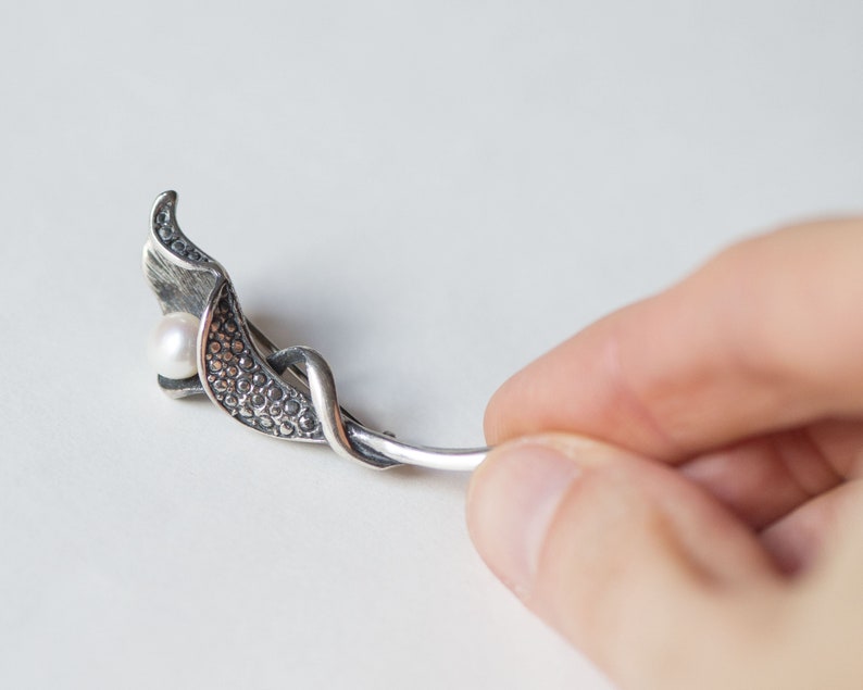 Silver Flower Brooch Vintage Hallmark 925. Sterling Silver - Etsy