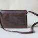 Dark Brown Rectangular Shoulder Bag for Women. Genuine Leather Clutch ...