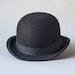 Antique Bowler Hat Black Wool Hat Small Size. Victorian Men's Hat Derby ...