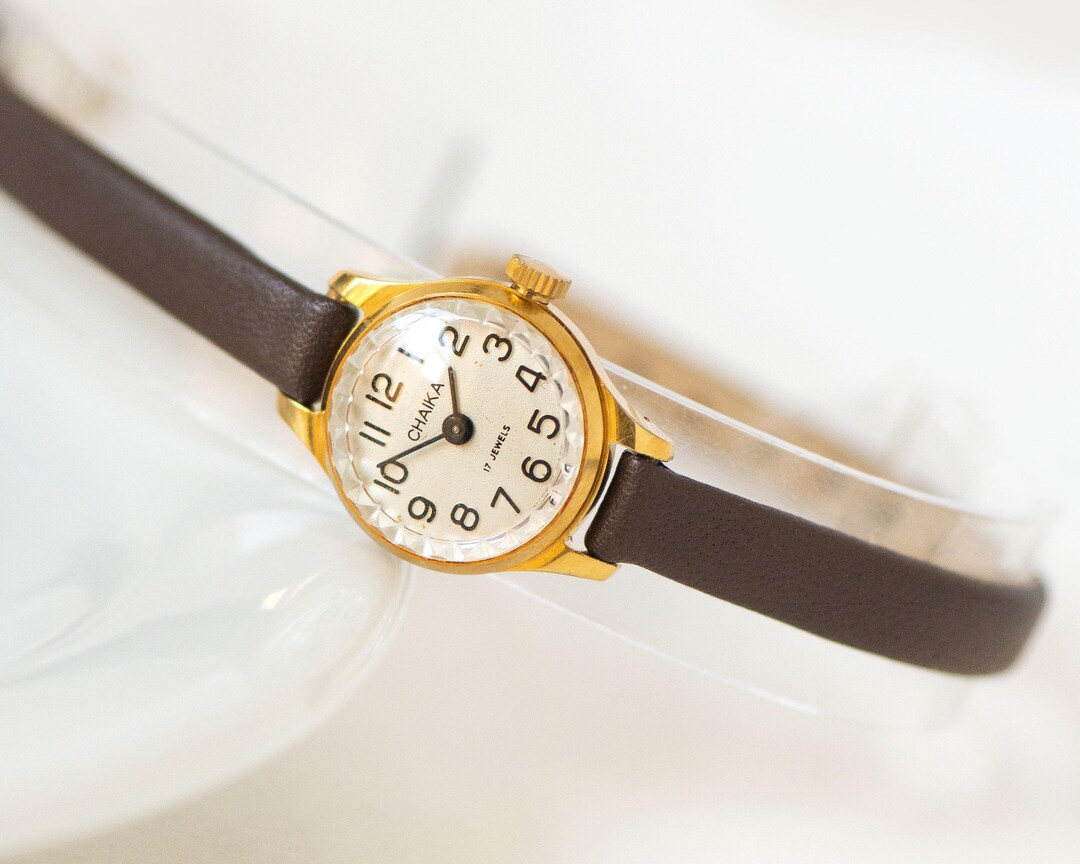 Tiny Little Women Watch CHAIKA Gold Plated. Classic Simple Watch for ...