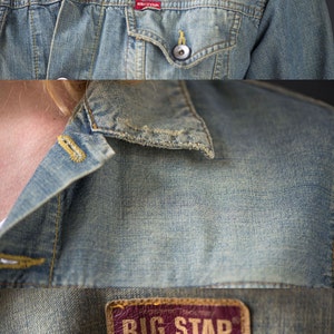 Vintage Big Star Denim Jacket - Unisex Jeans Jacket Light Blue\green - Summer Denim Jacket Light ...