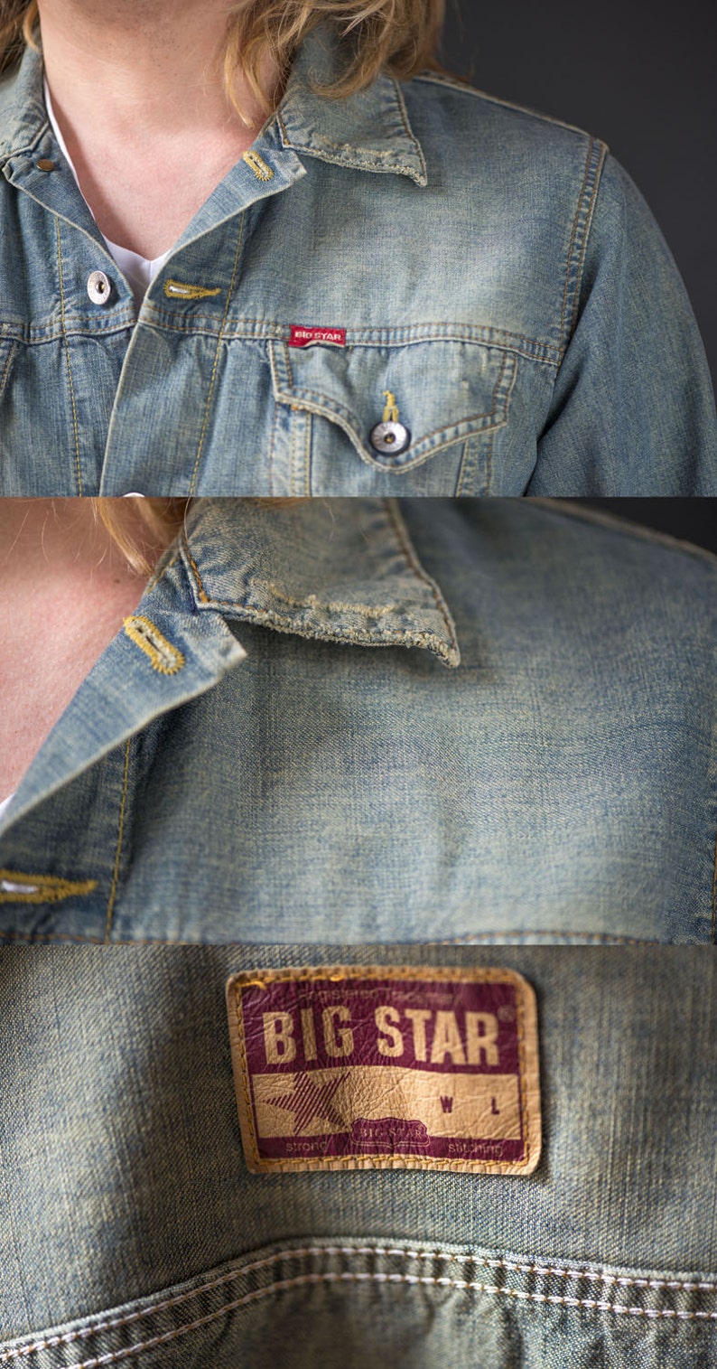 Vintage Big Star Denim Jacket Unisex Jeans Jacket Light - Etsy