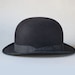 Antique Bowler Hat Black Wool Hat Small Size. Victorian Men's Hat Derby ...