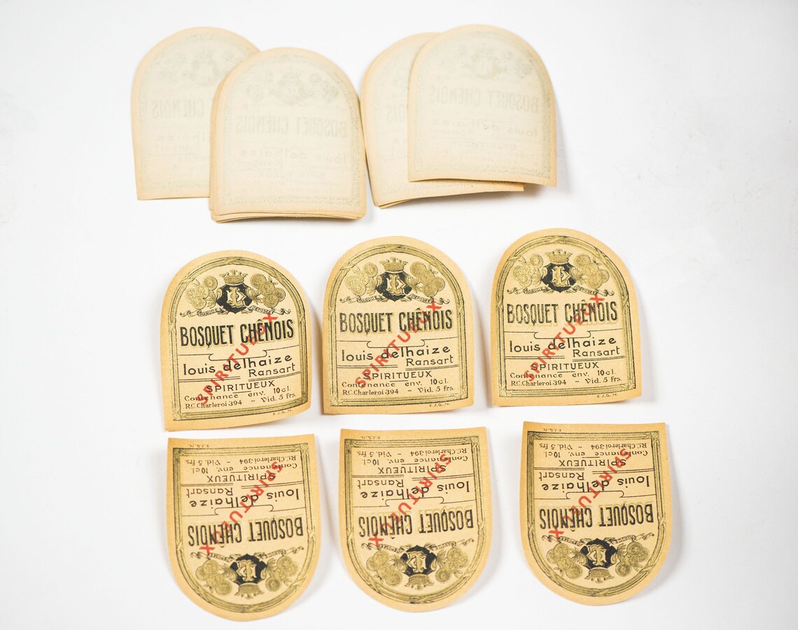 Vintage Alcohol Beverages Labels Set is 10 Labels Gin Cognac | Etsy