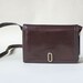 Dark Brown Rectangular Shoulder Bag for Women. Genuine Leather Clutch ...