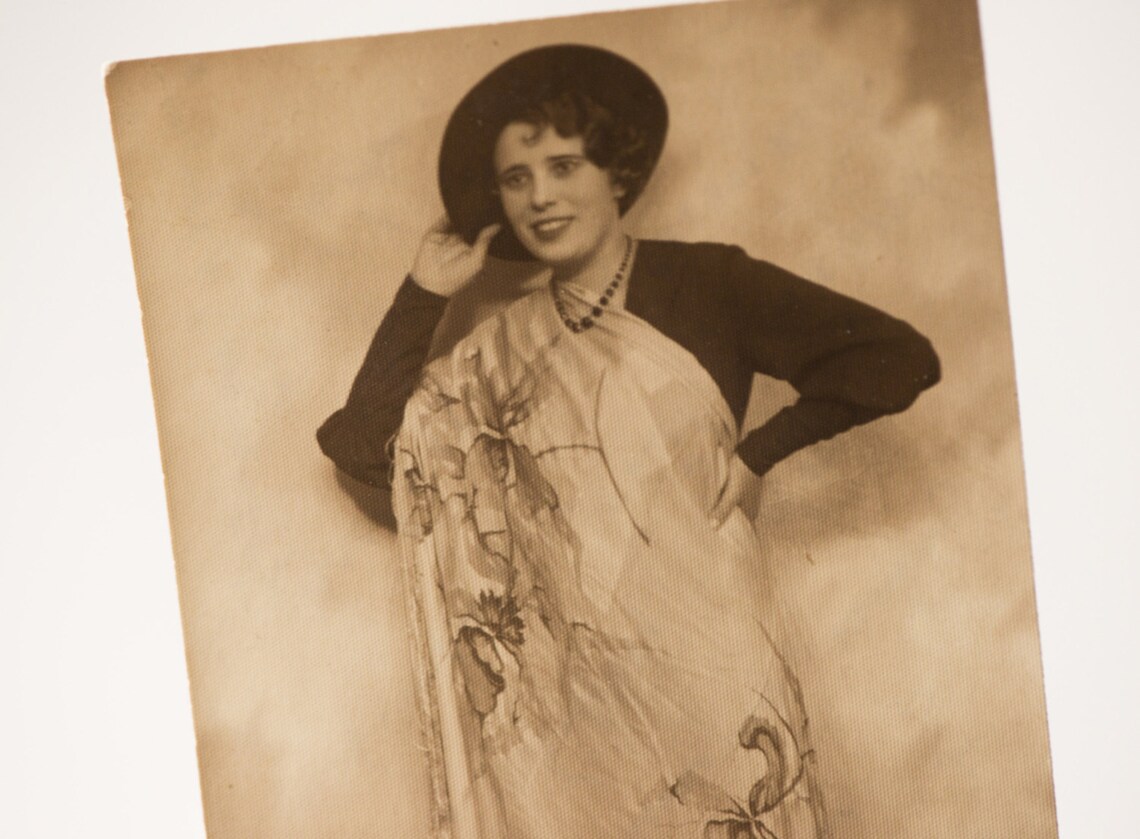 Antique Photo Woman Lady in Carnival Outfit Brown and - Etsy