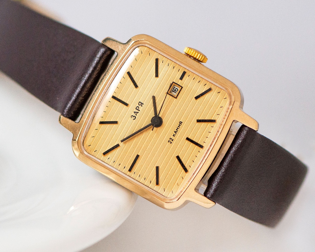 Vintage Women's Watch Tomboy Style ZARIA. Gold Plated Classic ...