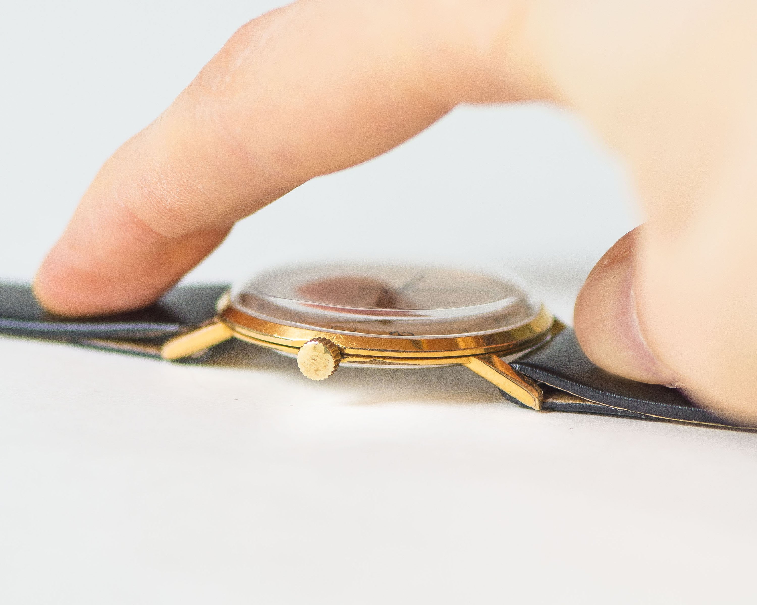 Men Wristwatch Cornavin De Luxe Yellow. Gold Plated Watch Slim - Etsy