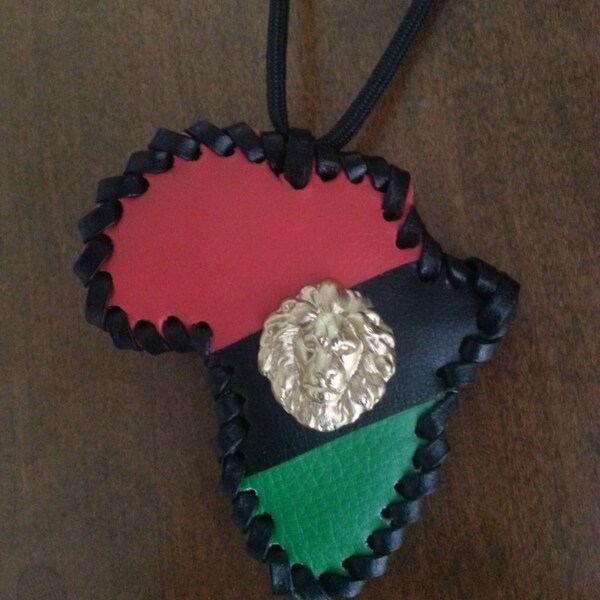 African Leather Medallion - Etsy
