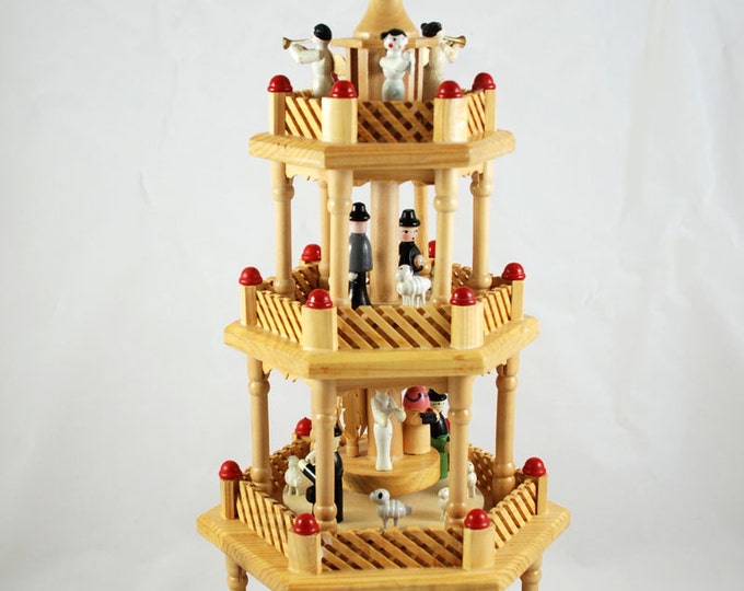 Vintage German Christmas Nativity Pyramid Carousel - 4 Tier - Etsy