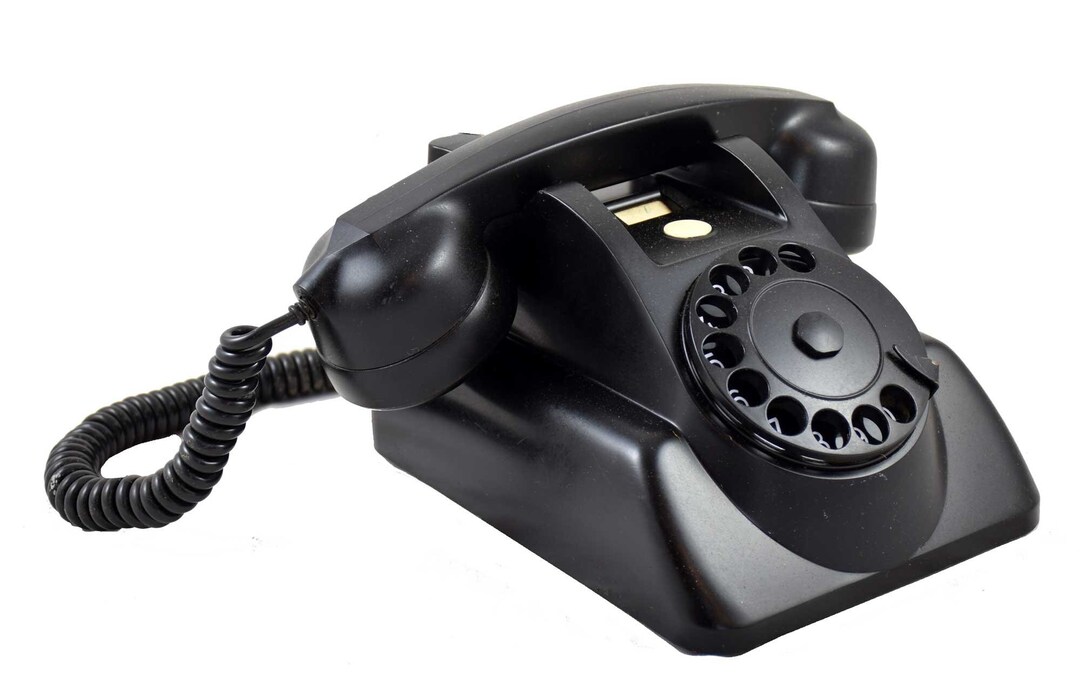 Vintag Dutch Black Bakelite Desk Telephone Sixties - Etsy