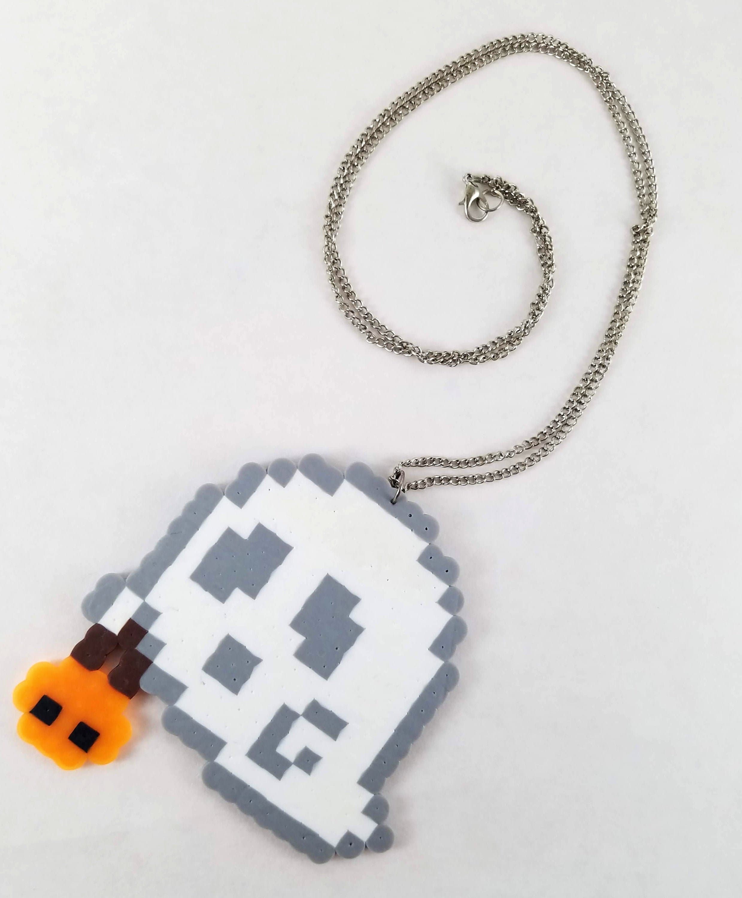 Trick-or-Treating Ghost Fuse Bead Necklace | Etsy