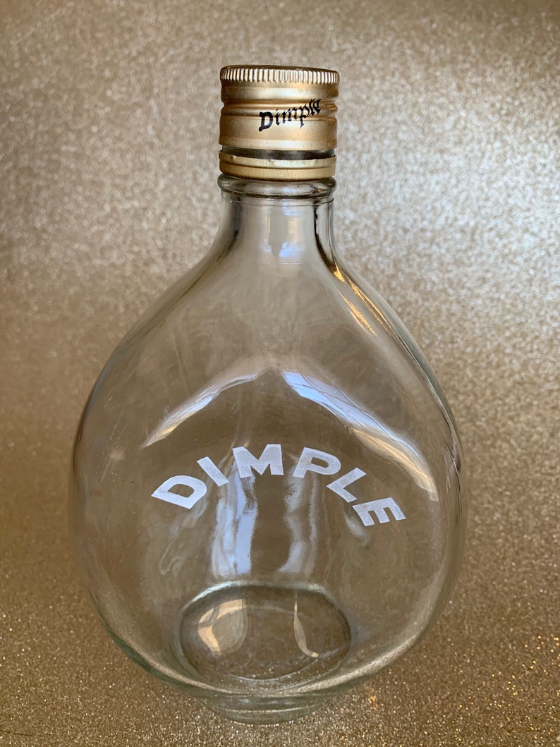 Vintage Dimple Whiskey Scotch Glass Bottle John Haig Bar Decor - Etsy