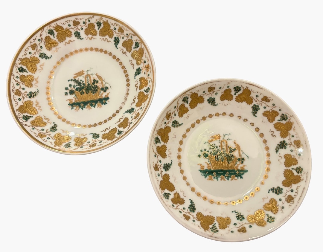 Antique Spode Saucer Plates, 18th Century, Gilded Pattern 3916 - Etsy