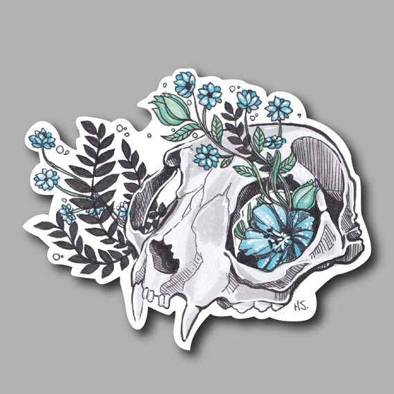 Animal Skull Sticker Sticker | Etsy