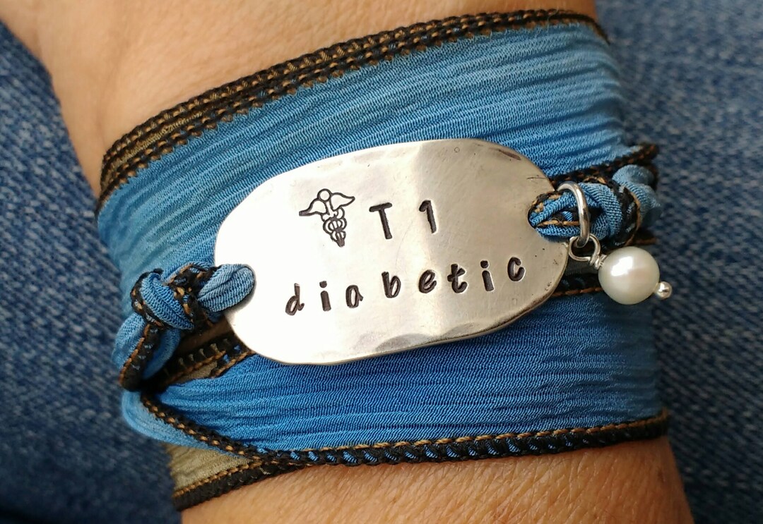 Diabetic Bracelet, Medical ID Silk Bracelet , Type One Bracelet With ...