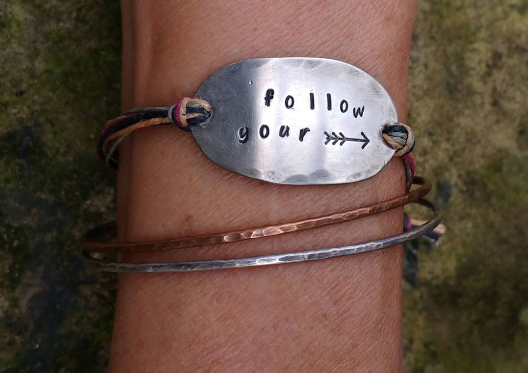 Follow Your Arrow Cord Bracelet Inspirational Cord Bracelet - Etsy