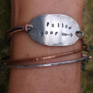 Follow Your Arrow Cord Bracelet Inspirational Cord Bracelet - Etsy
