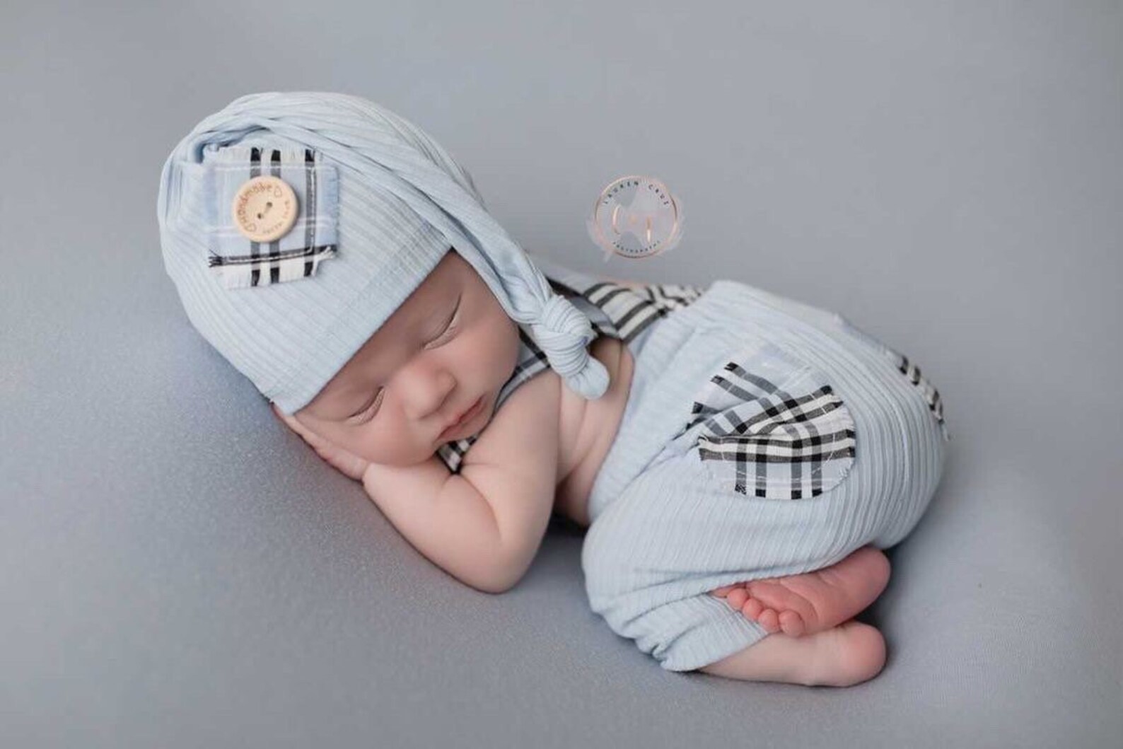 Newborn Boy Photo Outfit Newborn Photography Pants Set With Suspenders ...