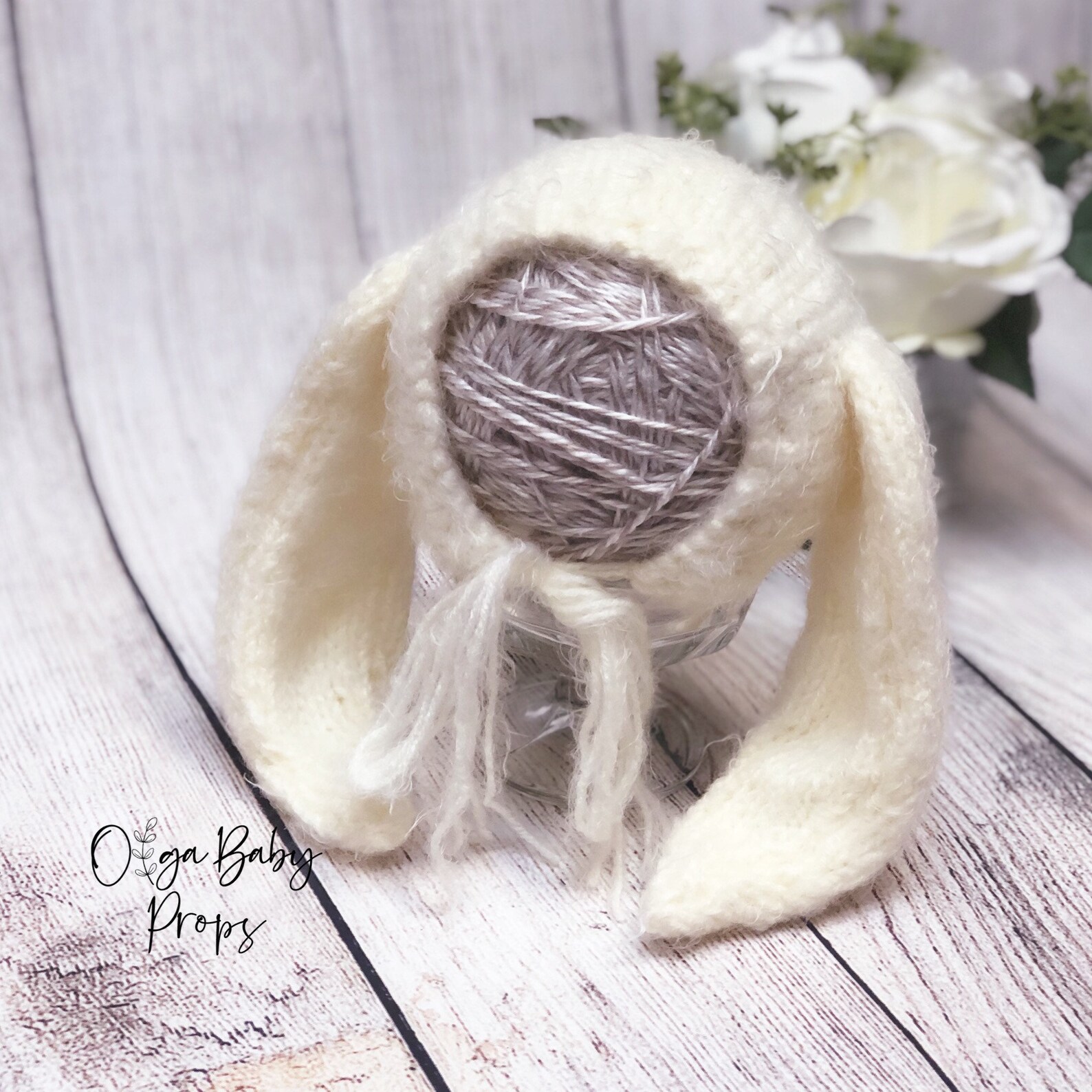 Bunny Ear Hat Easter Photo Props Newborn 3 Mo. 6 Mo. Easter | Etsy