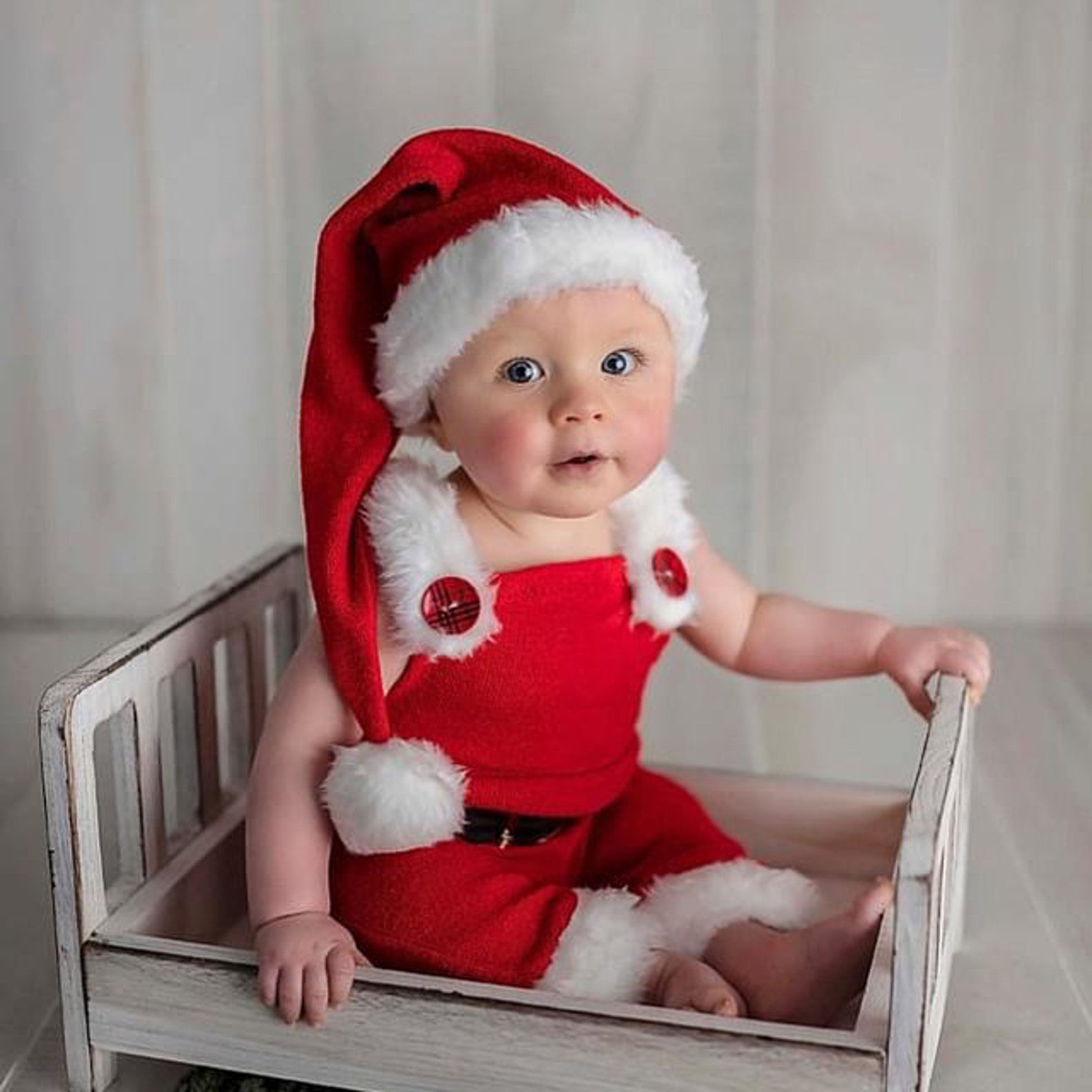 Santa Costume Baby Photo Shoot Santa Outfit 6-12 Months Red - Etsy
