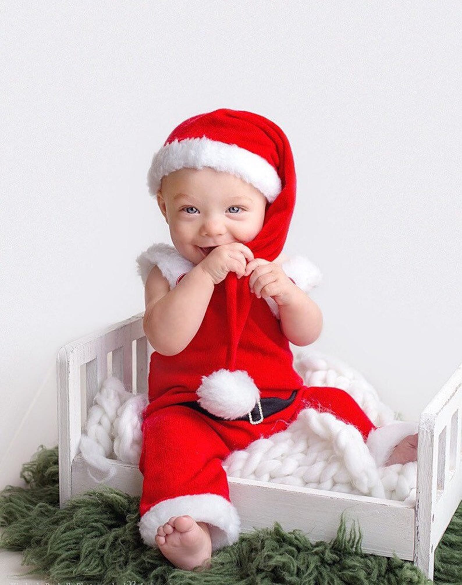 Santa Costume Baby Photo Shoot Santa Outfit 6-12 Months Red - Etsy