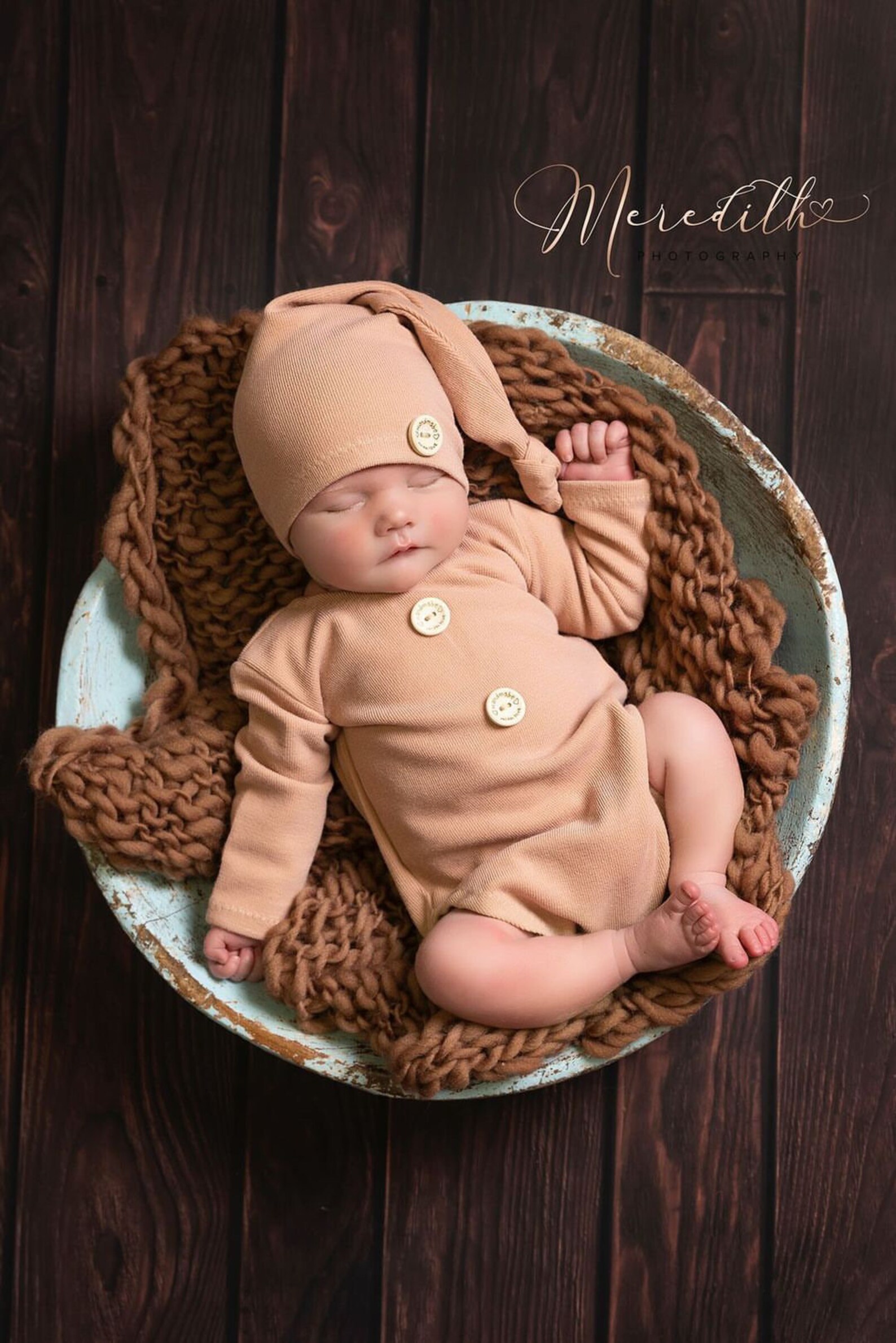 Newborn Boy Photo Outfitnewborn Boy Photographyromper and - Etsy