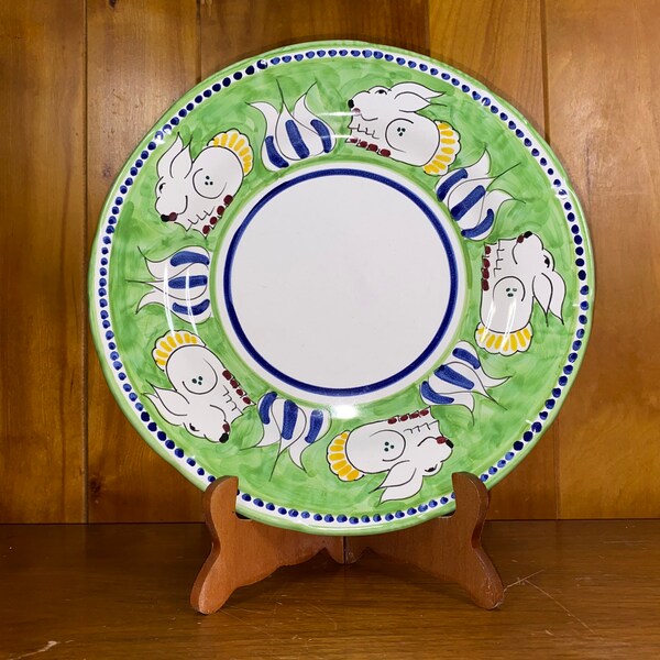 Vietri Rabbit Plate - Etsy