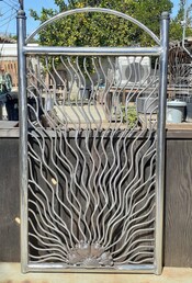 3D Laser Cut Sun Design Metal Back Yard Gate Custom Design Metal Back ...
