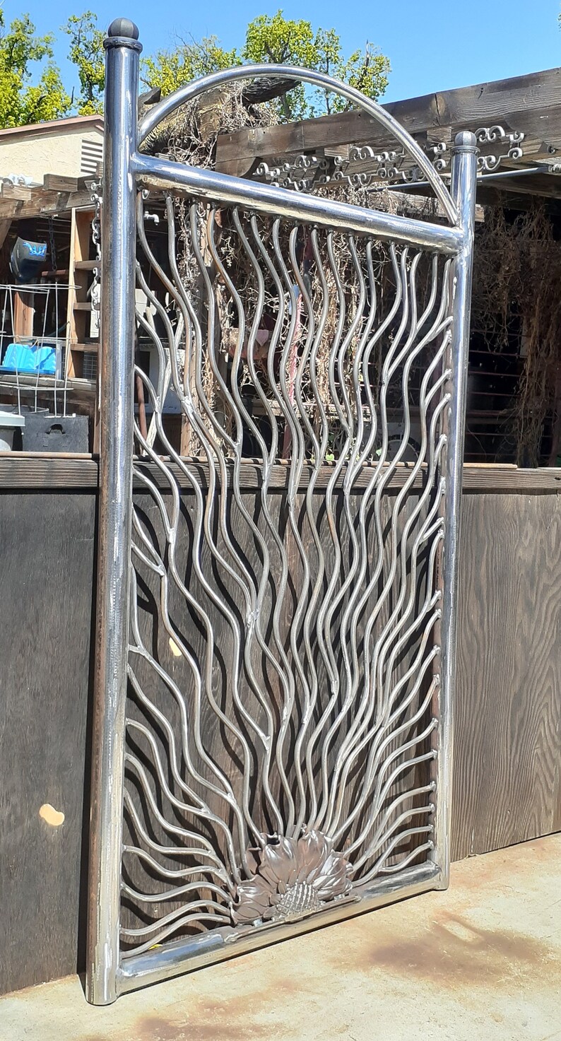 Unique Heavy Iron Garden Gate Custom Hand Made 32 X 58 Made to Rust - Etsy