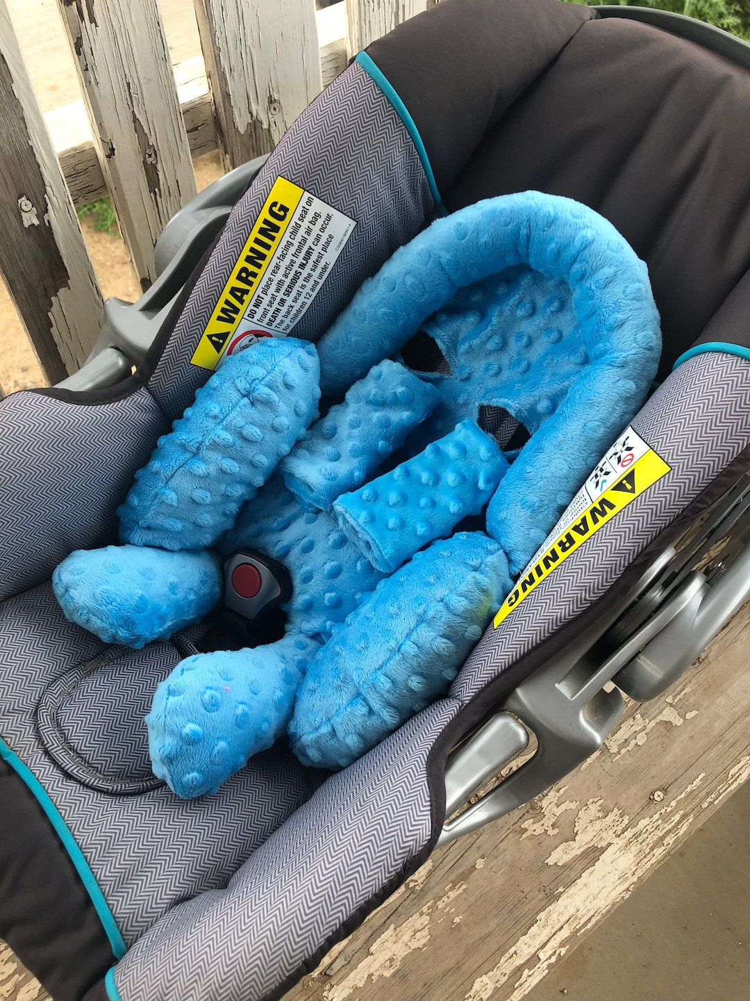 Infant Full Body Cushion/headrest With Matching Car Seat Strap Covers ...