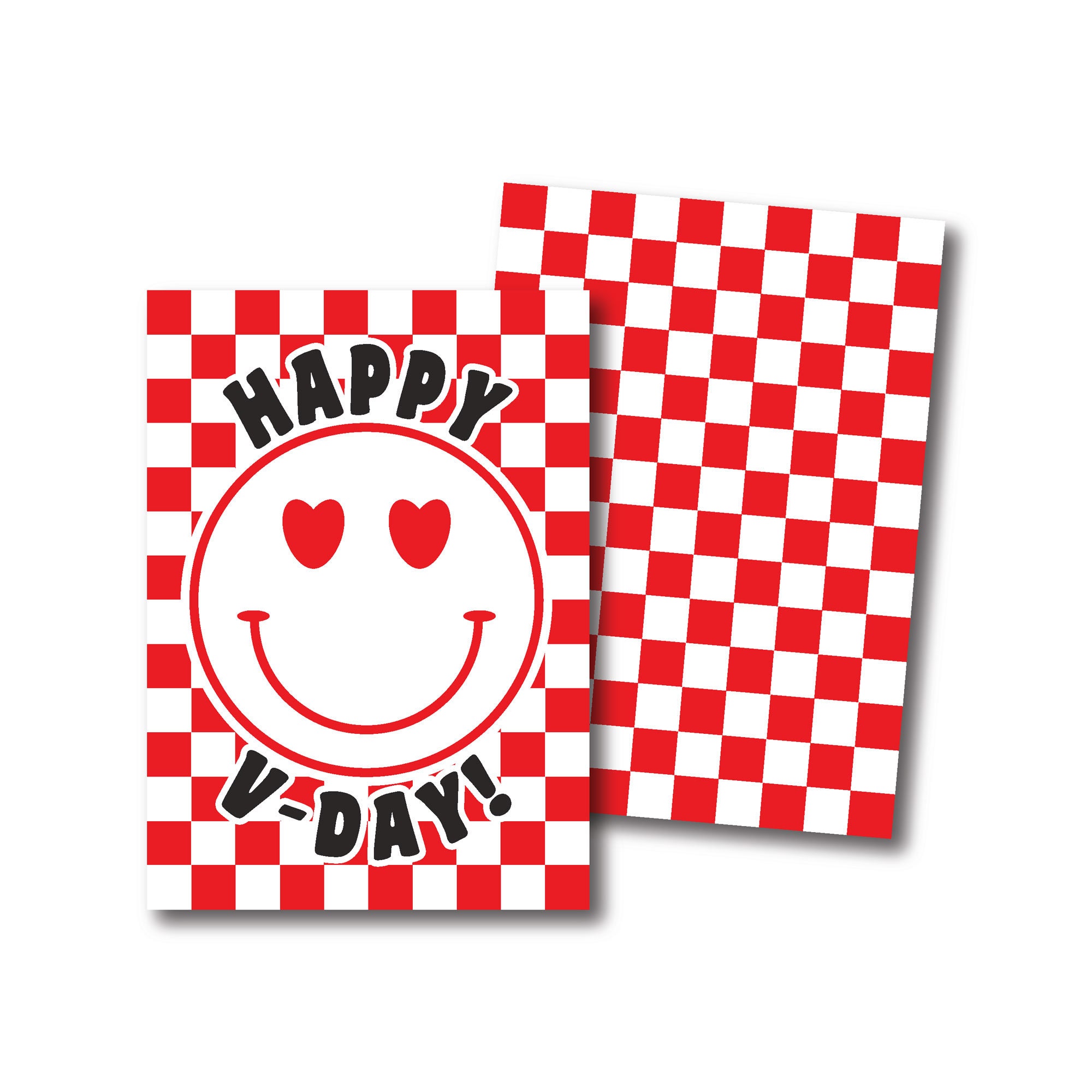 Instant Download Printable Checker Smiley Valentines - Etsy