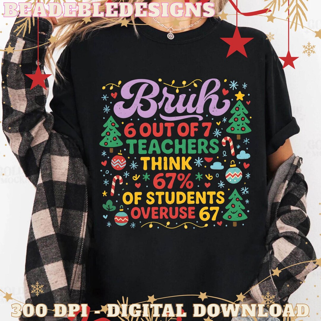 6 Out of 7 Teachers Think 67% of Students Overuse 67 Meme Svg, Funny ...