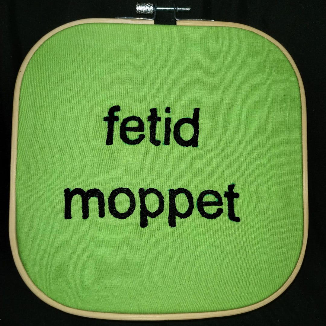 Fetid Moppet X Brat Severance Hand Stitched Embroiderey - Frame ...