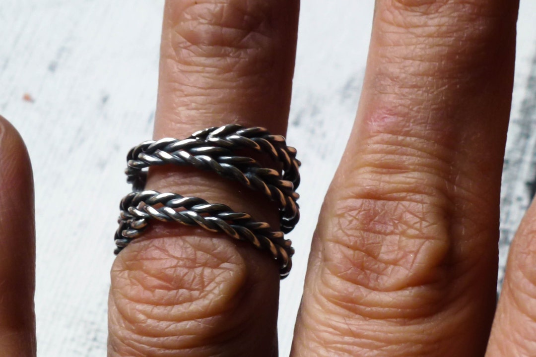 Braided Ring Wrapped Braid Ring Armor Ring Sterling - Etsy