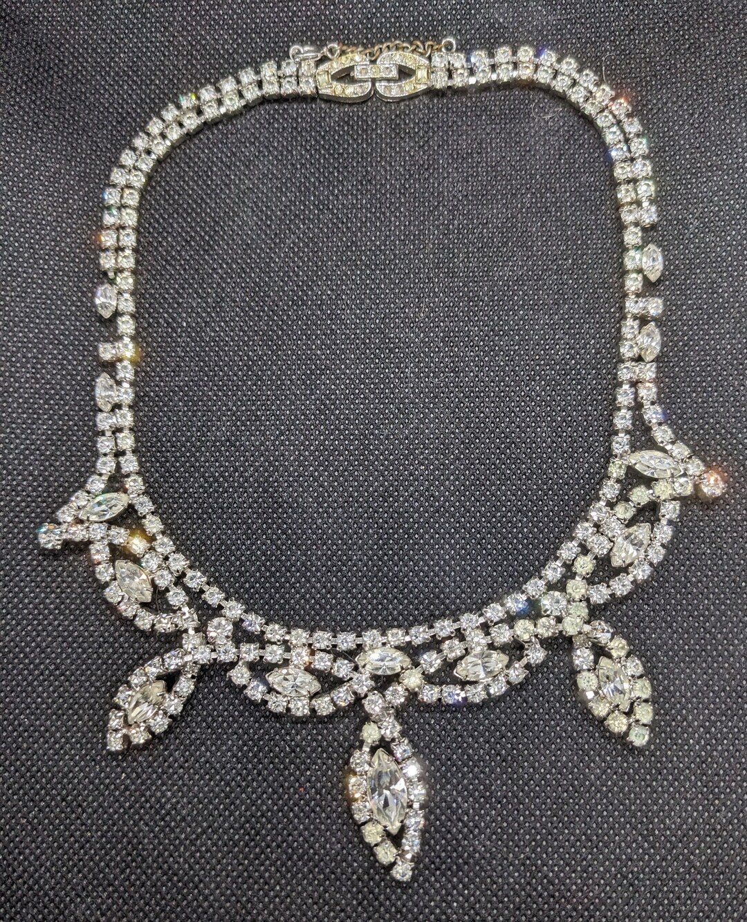 Vintage Weiss Icy Rhinestone Prong Set Collar Necklace - Etsy