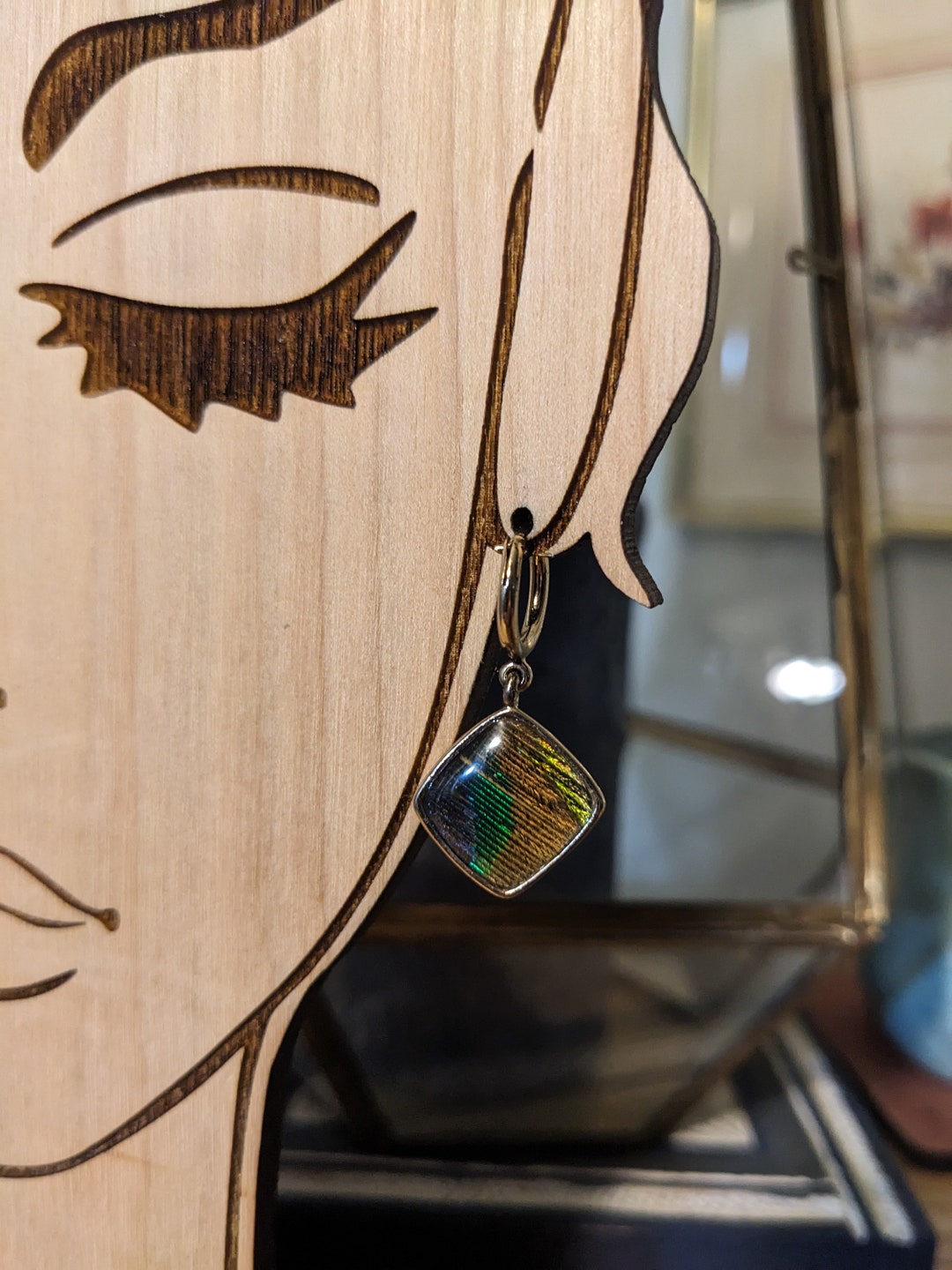 Vintage Liz Claiborne Peacock Feather Design Dangle Drop Earrings - Etsy